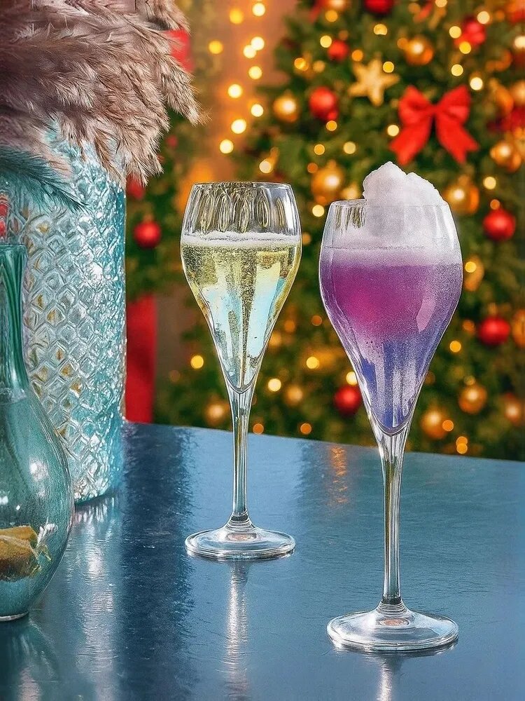 Бокалы для шампанского, подарочный набор Chef&Sommelier "Symetrie" 2 шт,160 мл. Французское хрустальное стекло. Франция