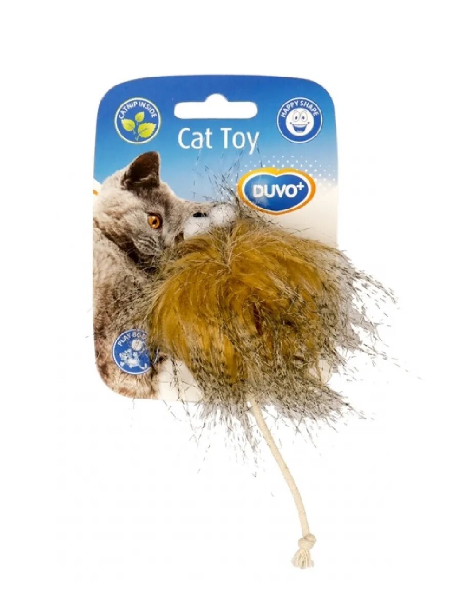 Игрушка для кошек мягкая Пушистик с глазками