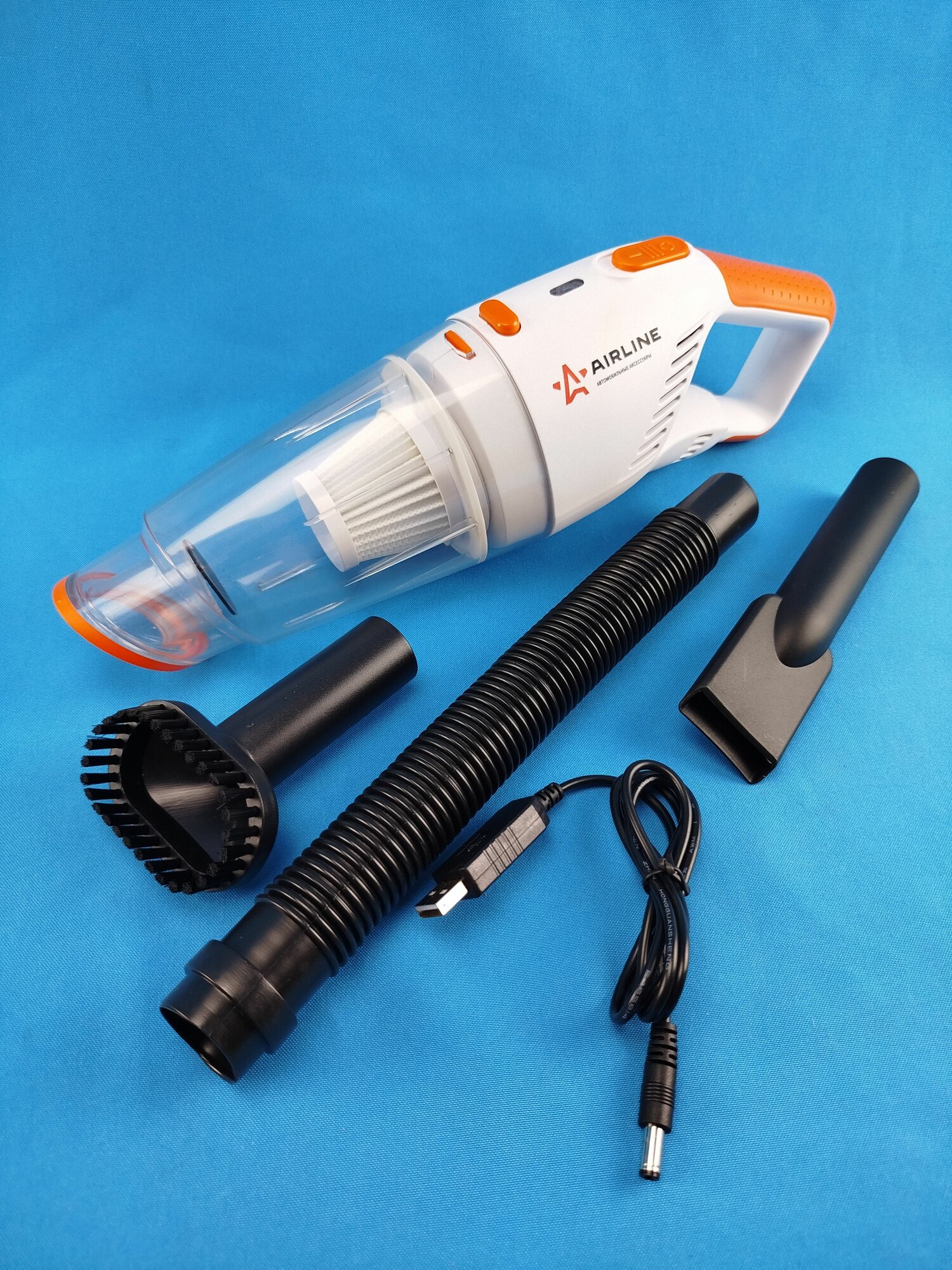 Пылесос автомобильный "AIRLINE" AIR-A беспроводной (130Вт, 0,5л, 4кПа, 2000mAh)