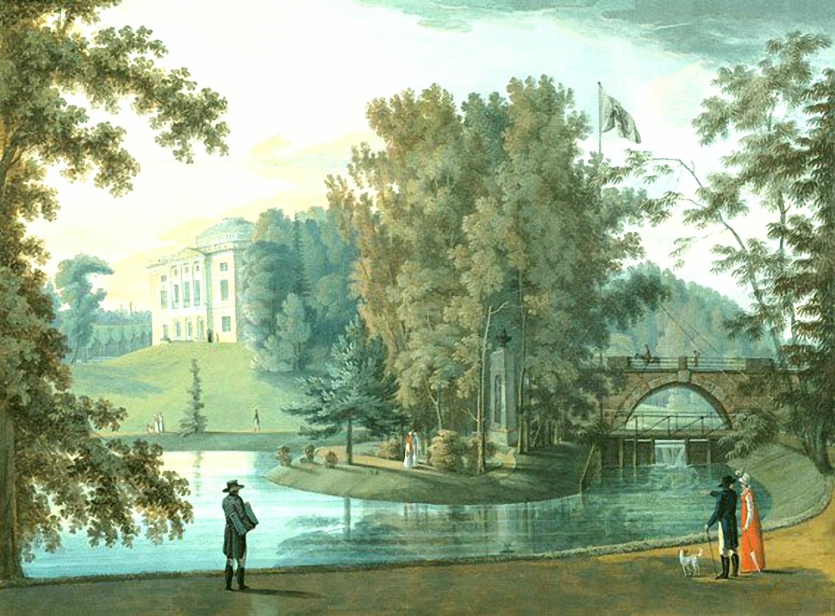 Картина Васильева Тимофея Вид на дворец и Большой Каменный мост 60х44 см