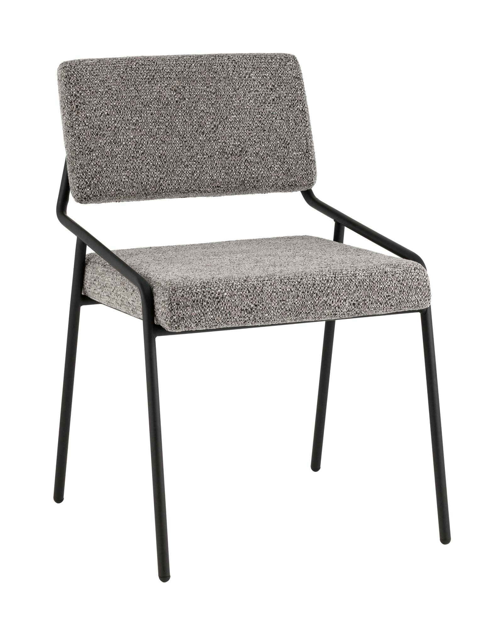 Стул Теллин STOOL GROUP серый, ткань и металл, мягкое сиденье, без подлокотников