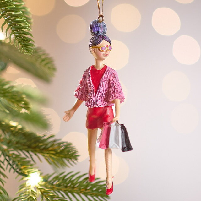 Елочная игрушка Леди Барнелла - Shopping Day 13 см, подвеска, Kaemingk, 523719-3