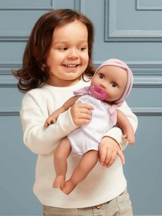 LULLABABY (BATTAT) Кукла-пупс 35 см в костюмчике с розовой головной повязкой