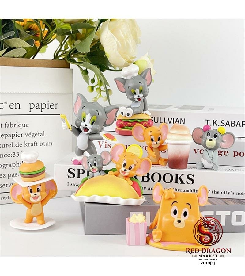 6 шт. Украшения для машины «Гурман Том и Джерри»/ Аниме фигурки и украшения