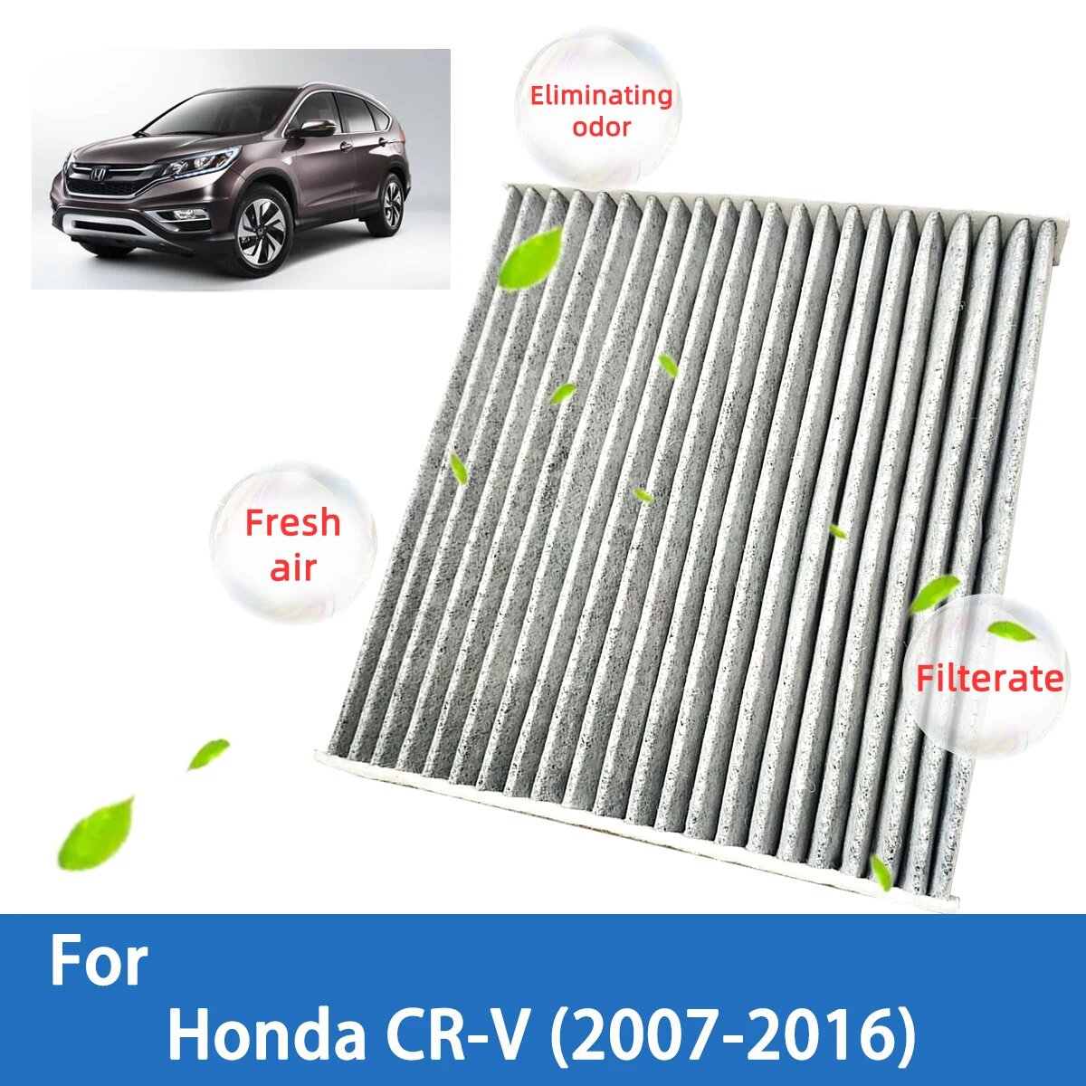Воздушный фильтр в салон автомобиля для Honda CR-V 2007-2016 Авто фильтры из углеродного волокна P3875WS 80219-SHJ-A01 80292-SDA-407 80292-SDA-A01