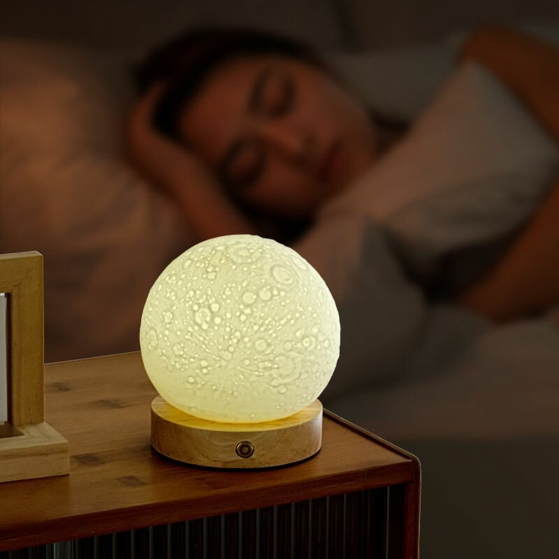 Трехцветный керамический ночник с ручной росписью moon panda night light, украшающий атмосферу, с зарядной базой USB