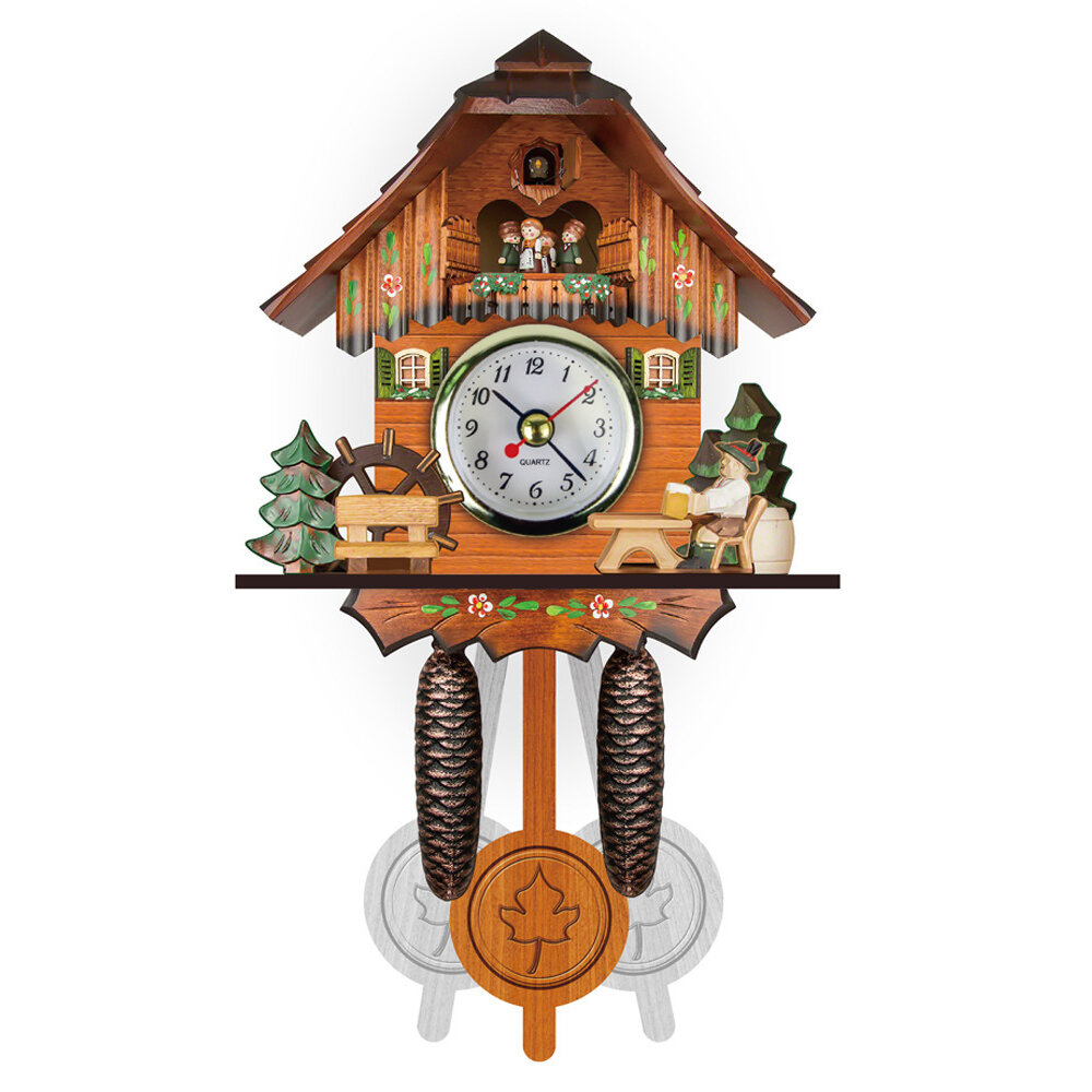 Деревянные настенные часы. Винтажные часы. Деревянные часы для гостиной. Деревянный будильник ручной работы.