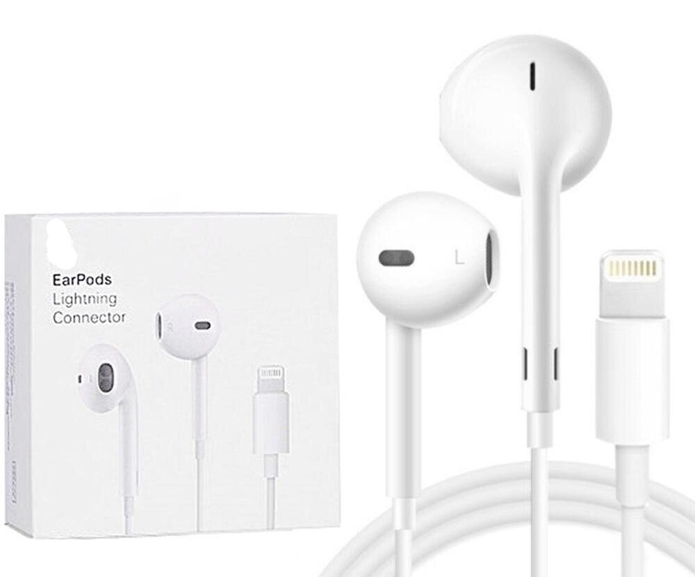 Наушники проводные EarPods Lightning, Премиум , с микрофоном