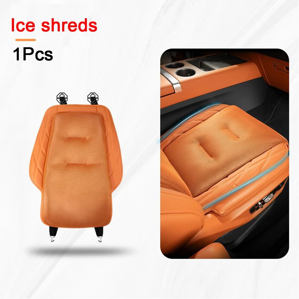 Чехол для автомобильного сиденья из ледяного шелка, Противоскользящий коврик для ведущих, идеальные автомобильные аксессуары Li LiXiang L6 L7 L8 L9 ONE, Orange-Cushion