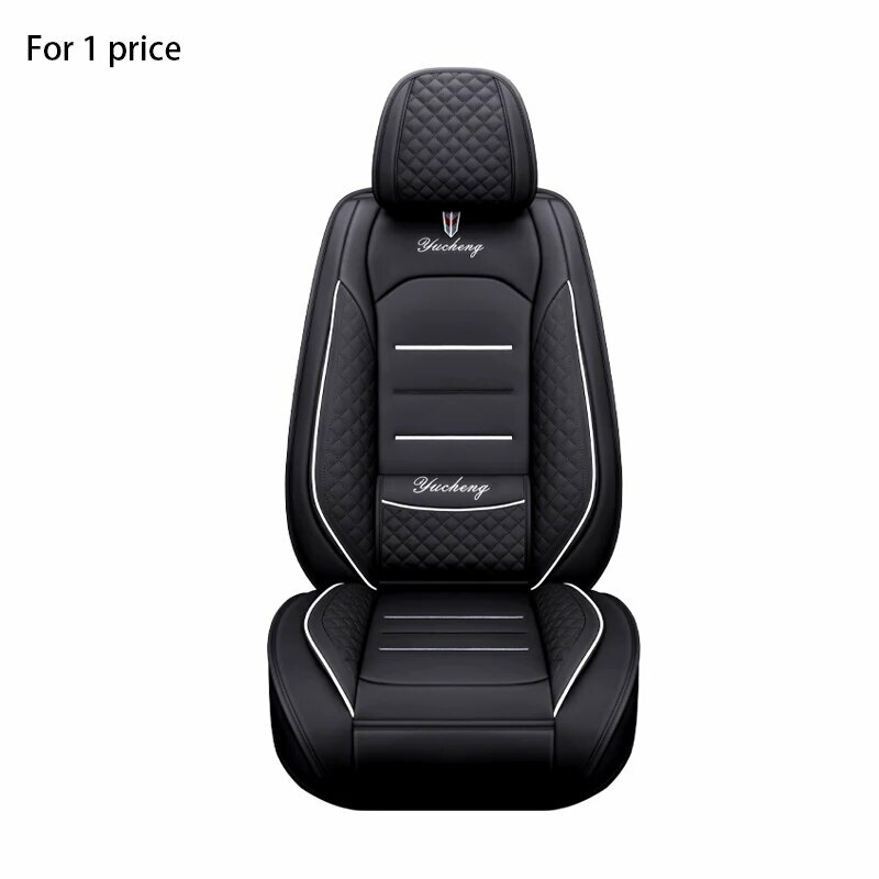 Чехол для автомобильного сиденья для Kia Sportage Rio 3 Cerato Optima Carens Sorento Stinger X Line Ev6 Spectra Ceed Soul, кожаные аксессуары для автомобиля 1Pcs-Black