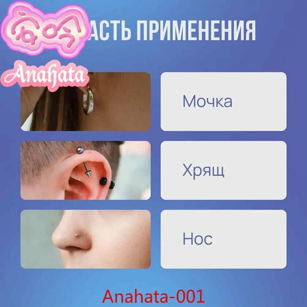 Пистолет для пирсинга многоразовый / Инструмент с серьгами для прокола мочки ушей / Набор для прокалывания уха по технологиям хеликс, конч индастриал, орбитал, трагус.