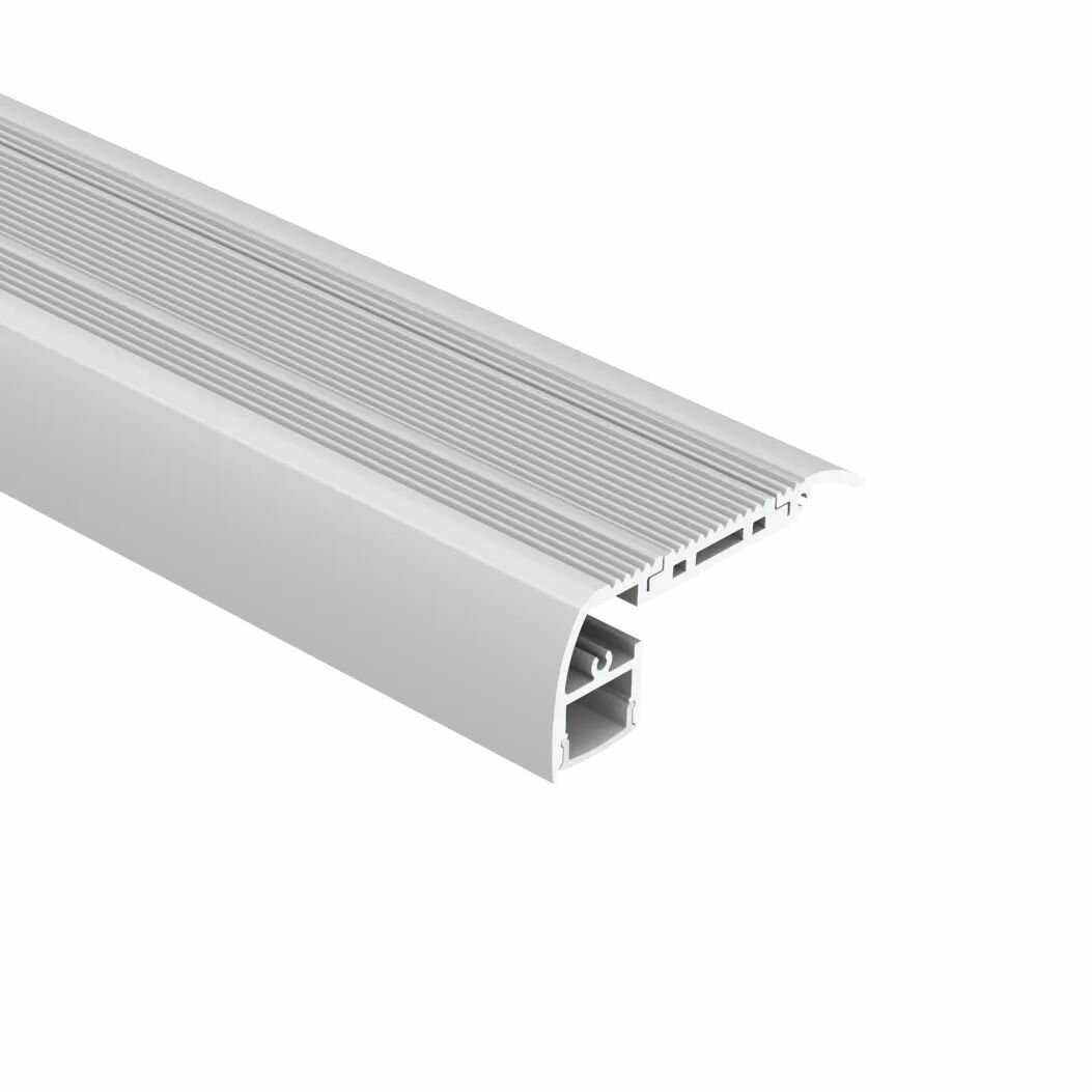 65x28 мм анод серебристый алюминиевый лестничный профиль