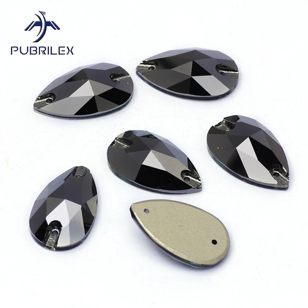 PUBRILEX каплевидные стеклянные стразы для рукоделия