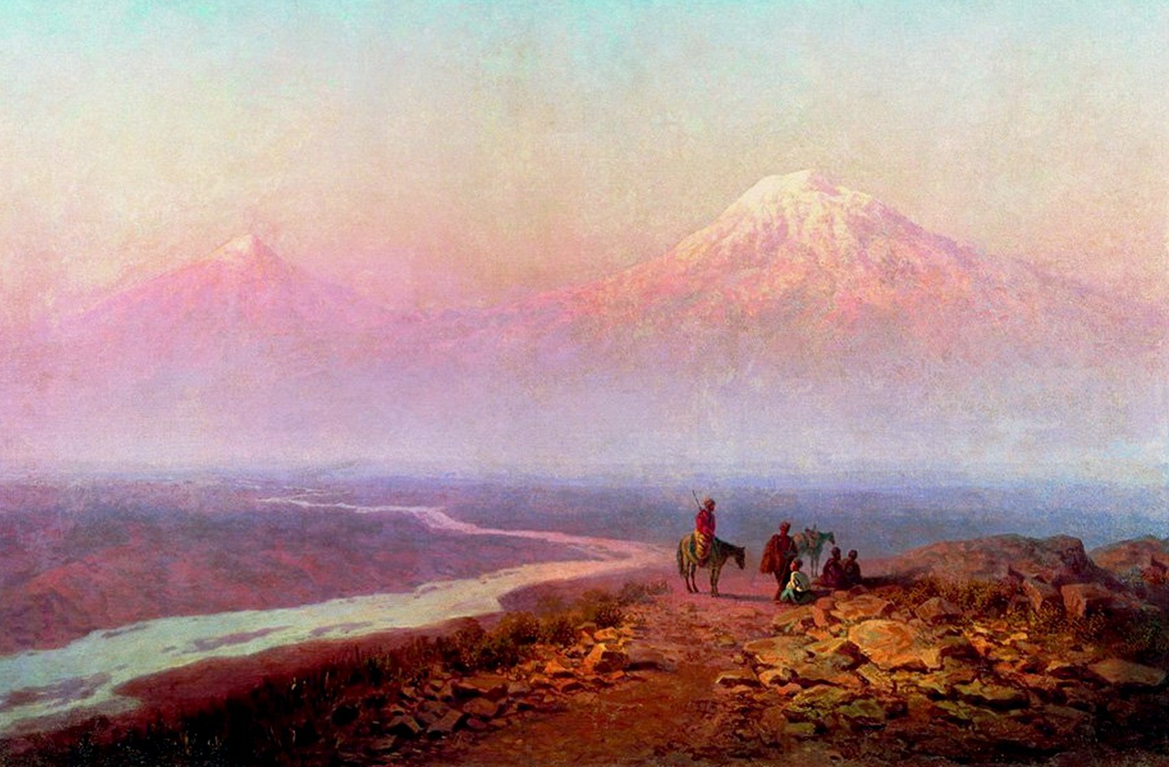 Картина Занковского Ильи Арарат. На Кавказе 60х39 см