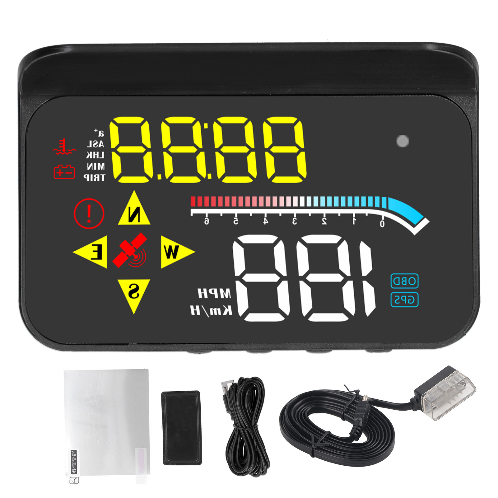 Auto OBD2 + GPS System HUD Display Digital Car Speed Projector Universal