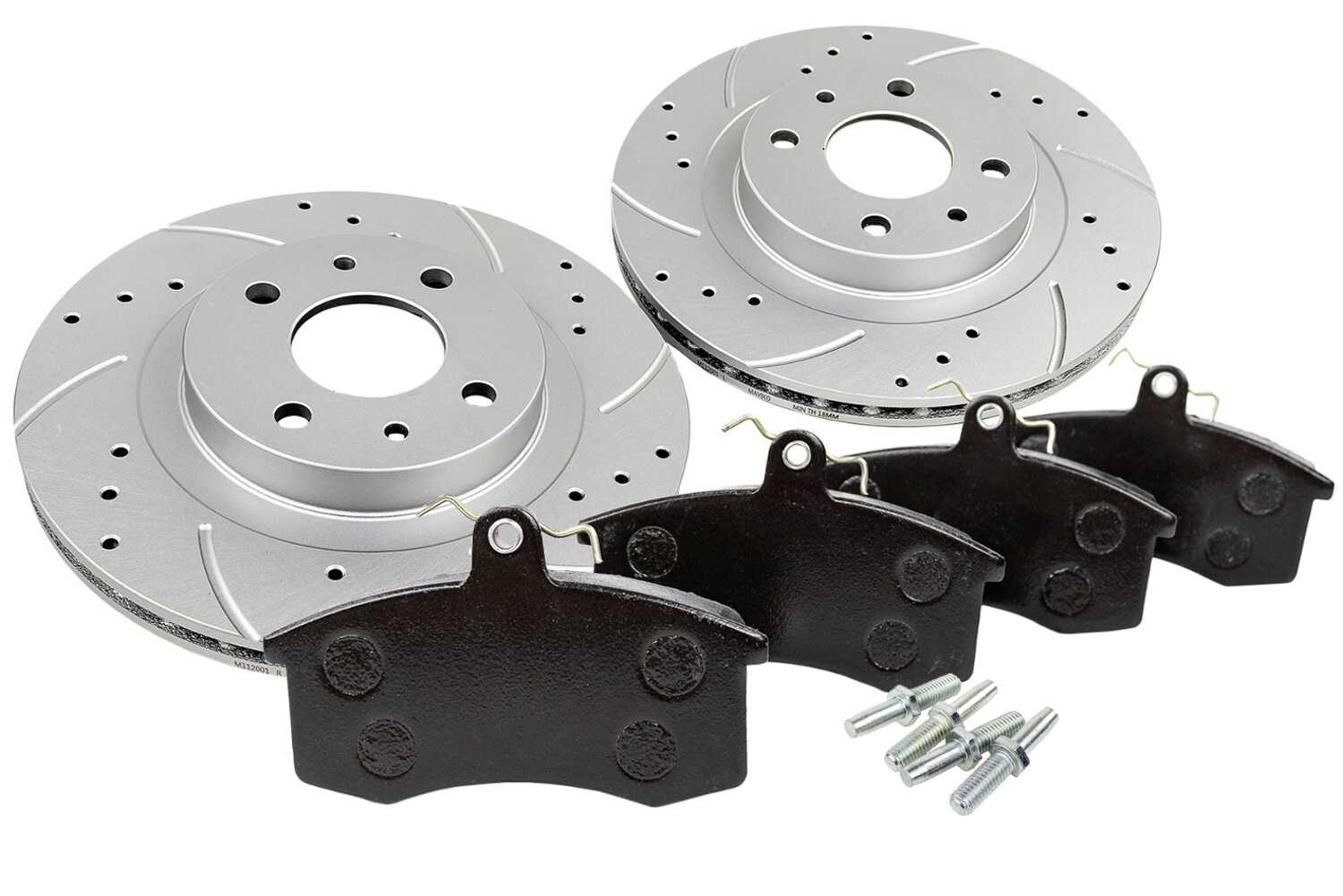 Вентилируемые передние тормозные диски мавико PRO R14 с тормозными колодками BREMBO для ВАЗ 2110-2112, Лада Гранта, Гранта FL, Калина, Калина 2, Приора, Датсун