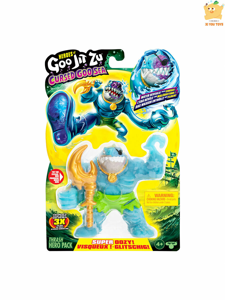 Moose Cursed Goo Sea Thrash / Игрушка Goo JIT Zu "Герои Проклятого Моря" Подходит Для Детей В Возрасте От 4 Лет И Старше.