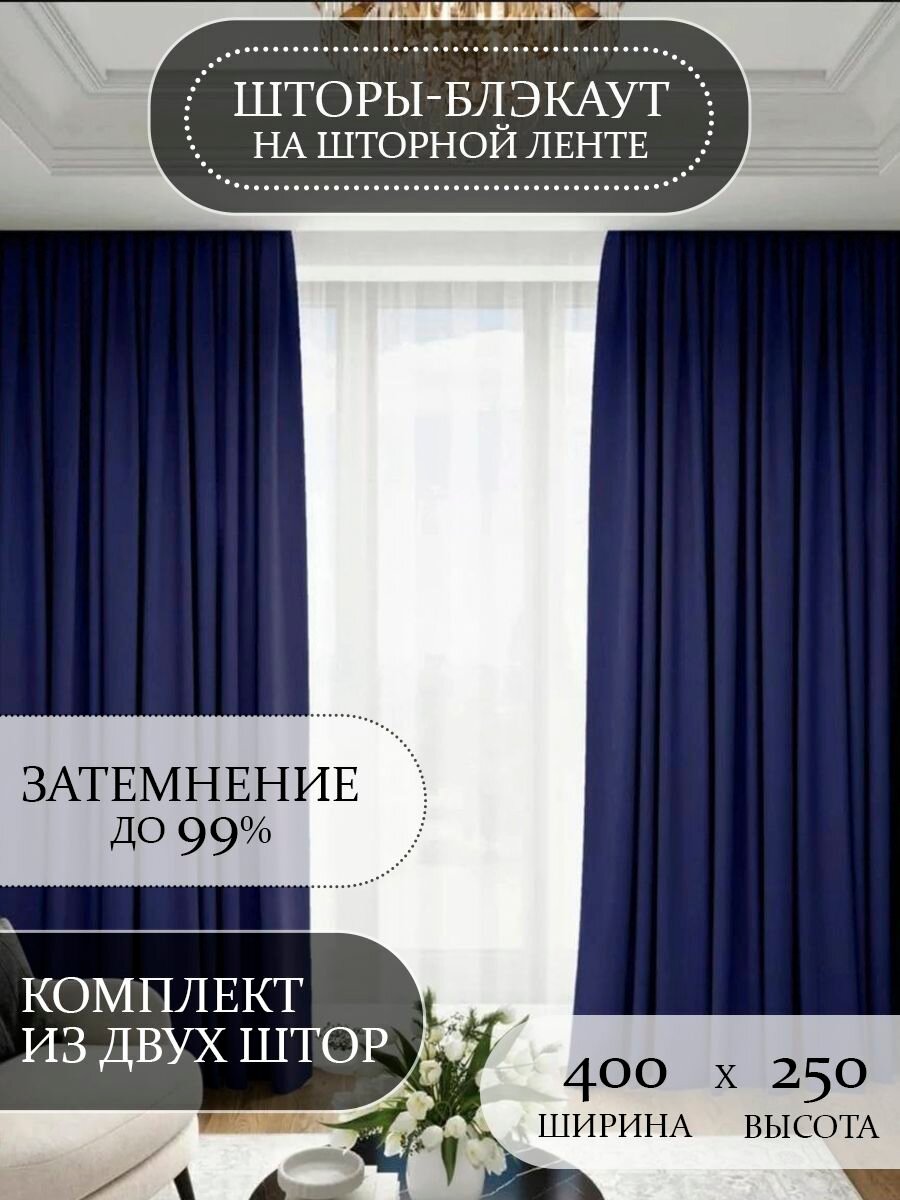 Шторы интерьерные блэкаут 4х250
