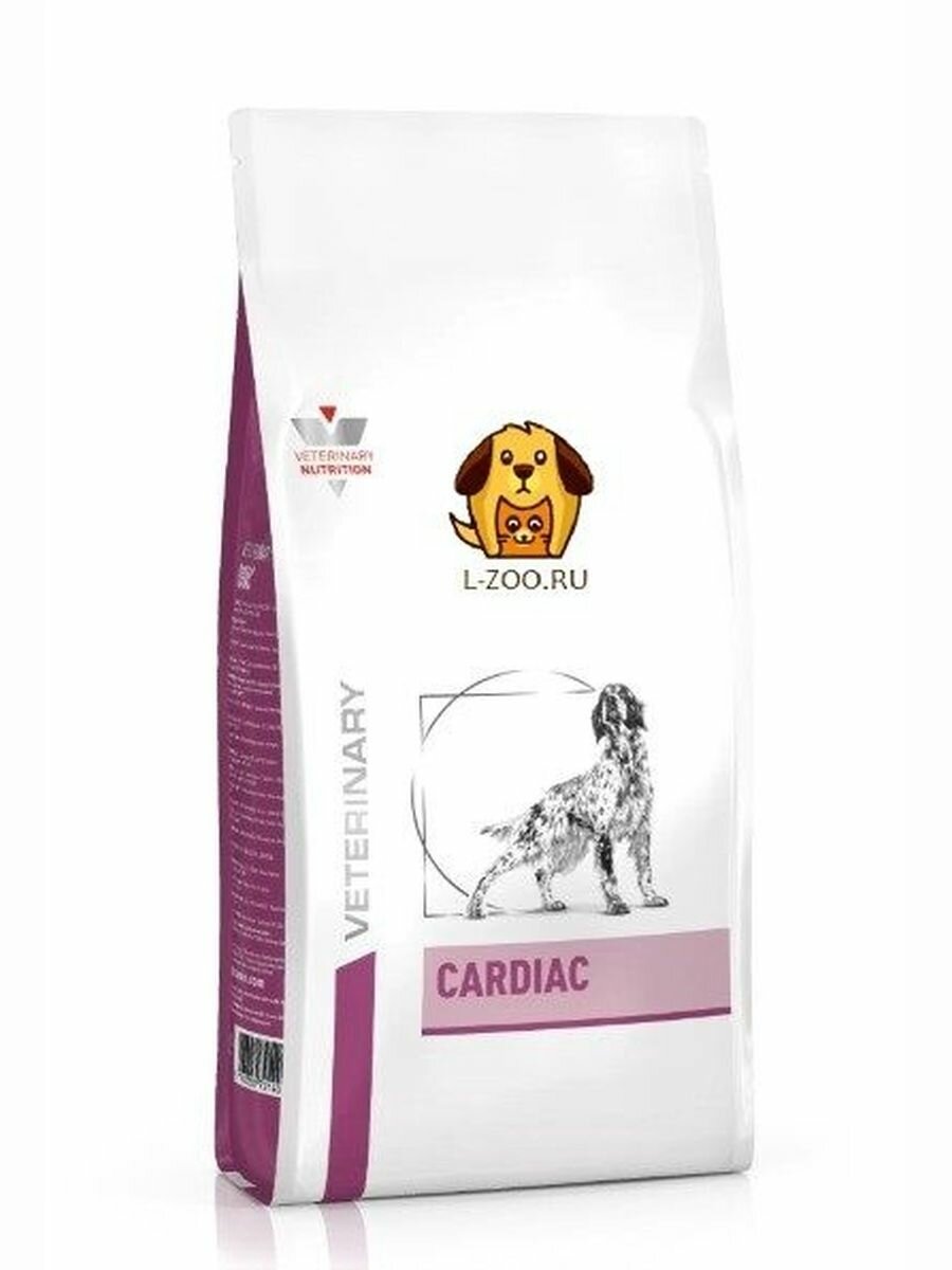 Cardiac Dog (2кг) Корм сухой полнорационный диетический для взрослых собак, предназначенный для поддержания функции сердца при хронической сердечной недостаточности. Ветеринарная диета.