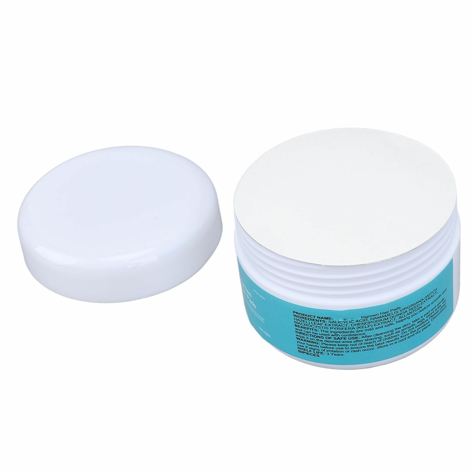 100 подушечек для удаления вросших волос с увлажняющими и очищающими свойствами, органические, для лица и тела