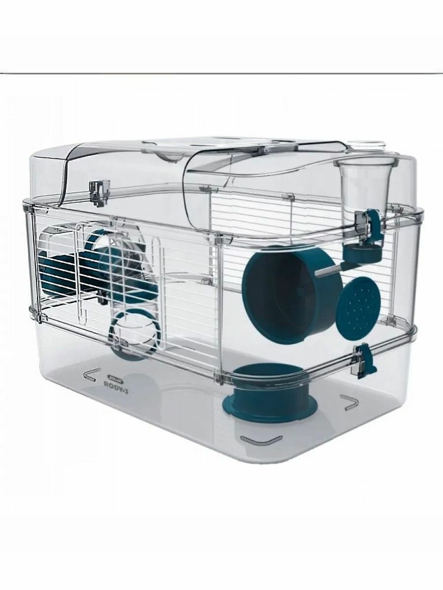 Zolux / Золюкс Клетка для грызунов RODY 3 SOLO, 410*270*280 мм, цвет стальной синий