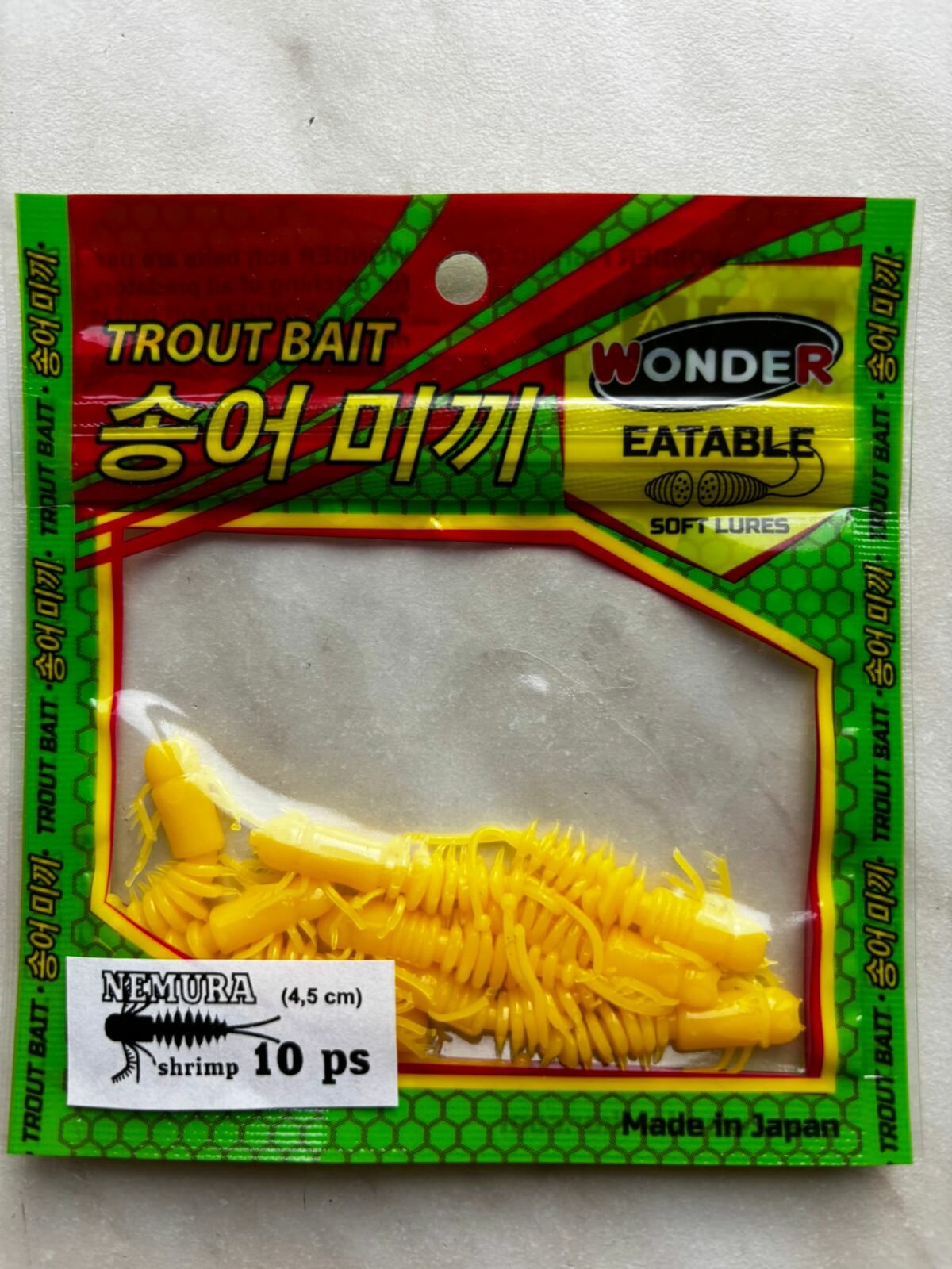 Силиконовая приманка для форели Wonder Trout Bait Nemura 4.5см. 10шт. №003