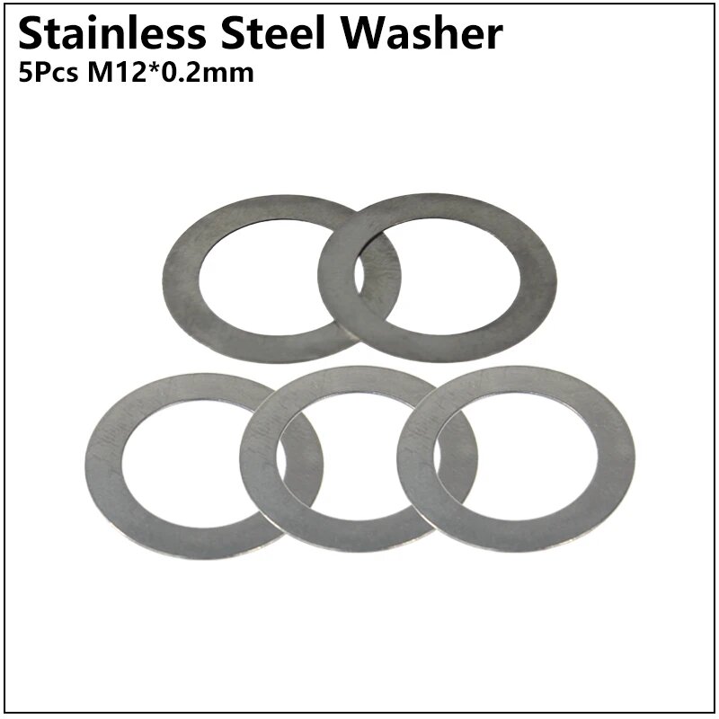 HEPPE Прокладки для сквозной оси велосипеда M12 M15 Серый, 5Pcs M12 Stainless