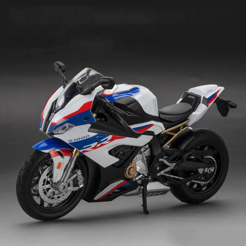 Мотоцикл BMW S1000RR, белый, 1:12, RMZ City