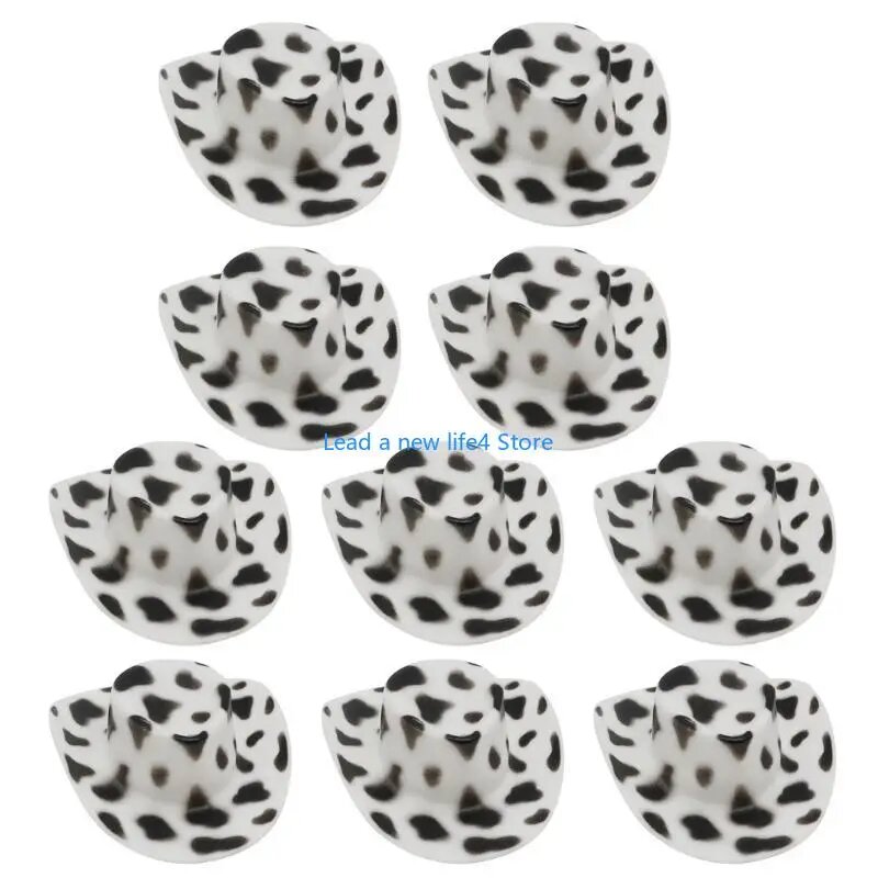 Миниатюрные пластиковые ковбойские шляпы для кукол 5/10 шт