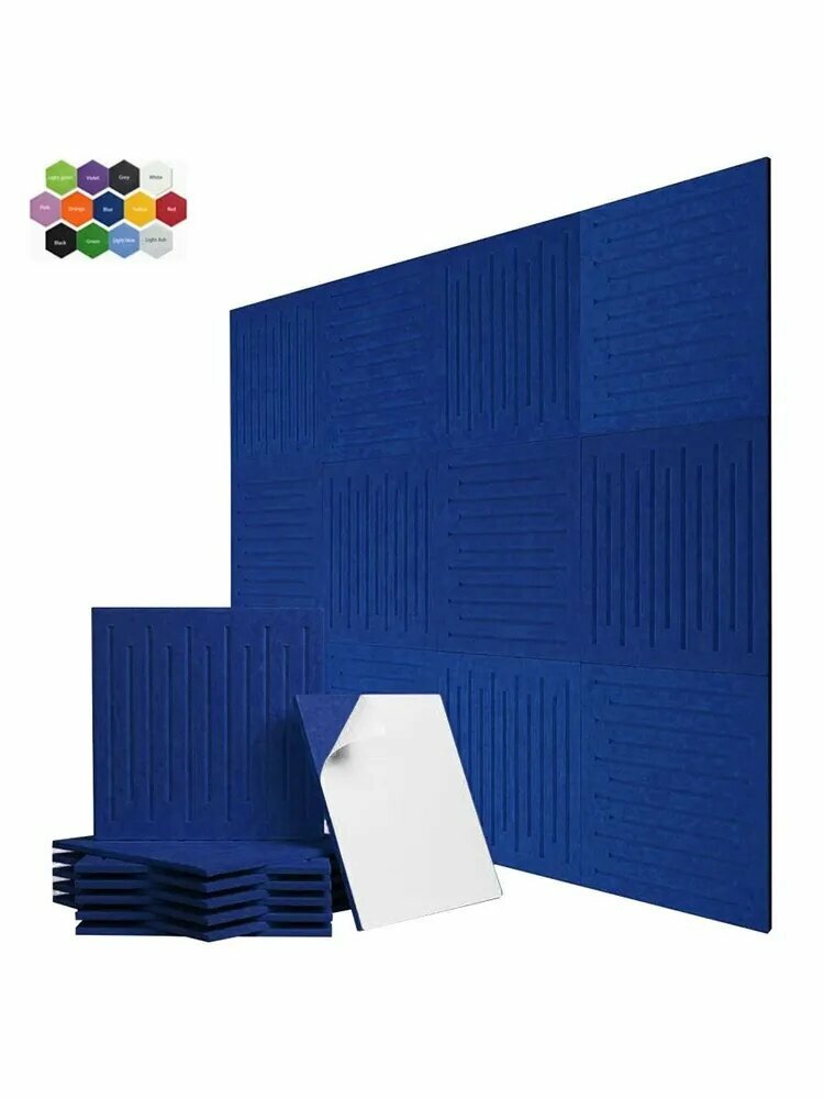 BEIYIN 12шт Aкустический панелей 300х300x9мм