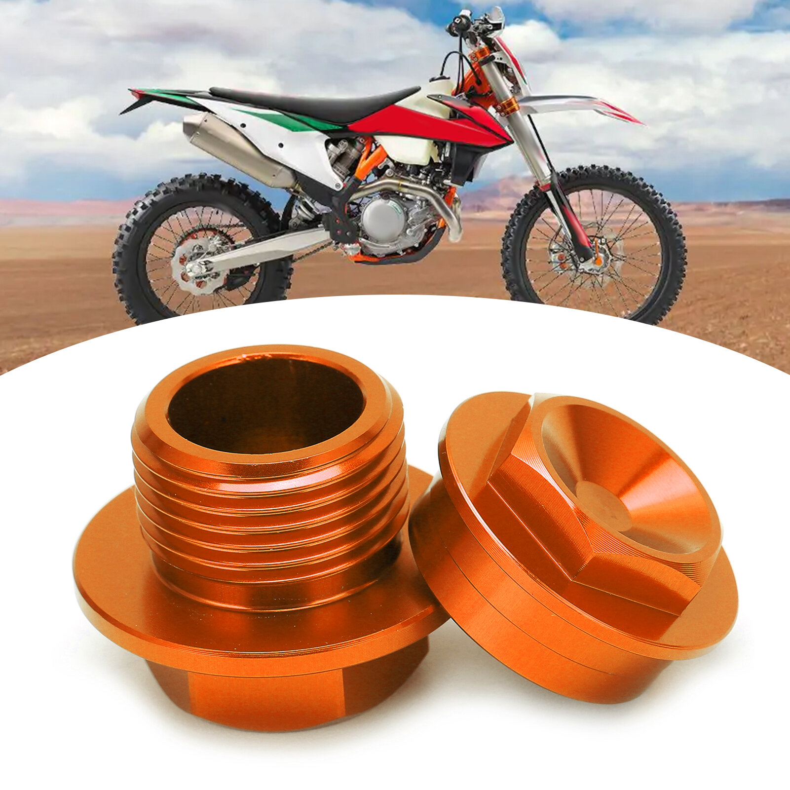 Шт. гайка оси переднего колеса мотоцикла M18x1,5, алюминиевая замена для 250‑450 SXF 2015, оранжевый