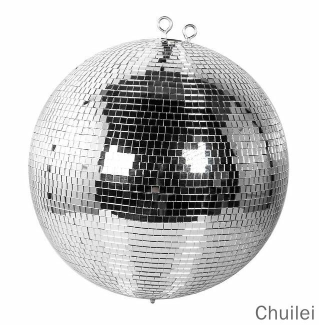 Зеркальный диско-шар 30 см стекло ПВХ