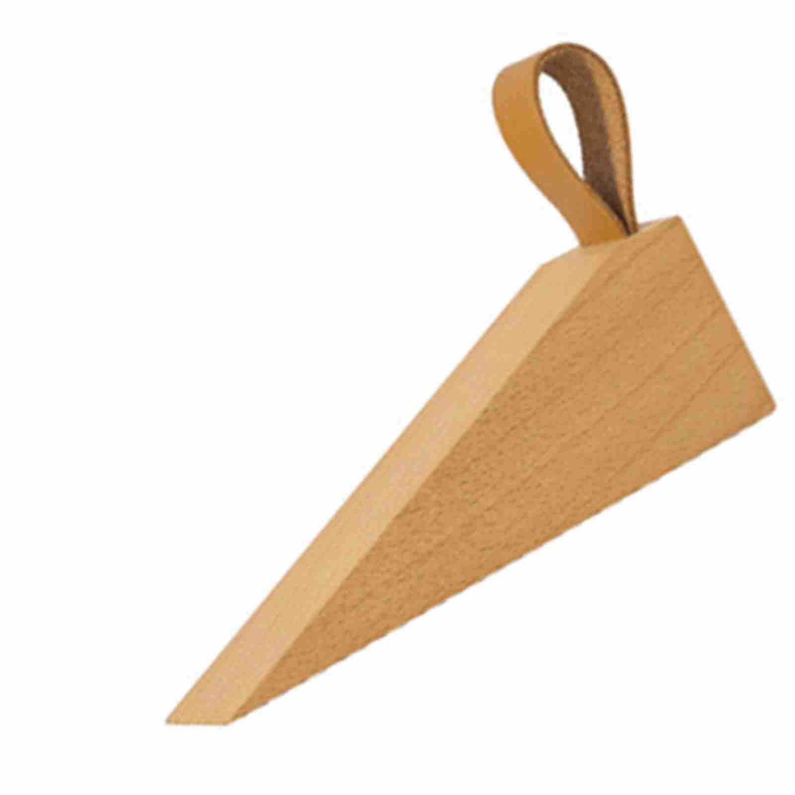 Деревянный упор для двери из бука с резиновой лентой, противоскользящий амортизирующий стоппер для пола в спальню и офис