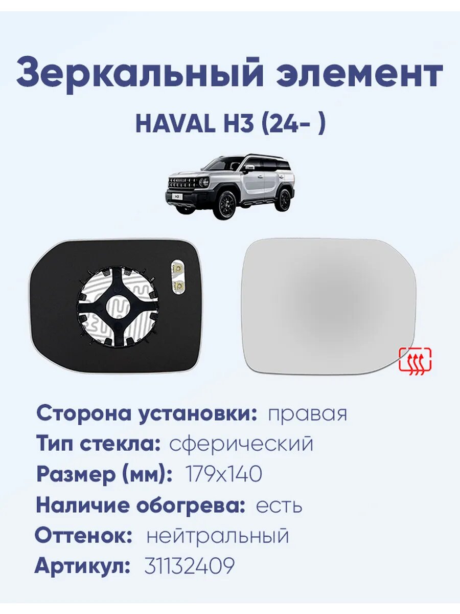 Зеркальный элемент правый HAVAL H3 (24- )A31132409