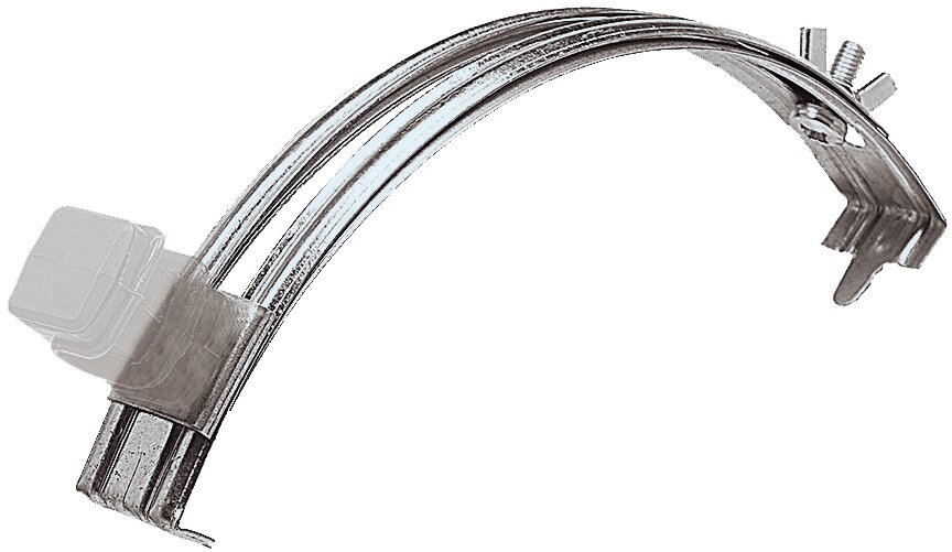 EZETEK Держатель проводника круглого 6-8 мм для конька прозрачный, оцинк. 90036