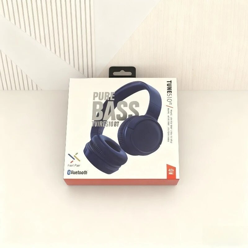 Новые накладные наушники scuT510BT Bluetooth с басом, микрофоном (американский стиль)