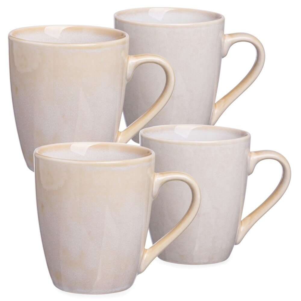 Набор кружек bronco "Concept" 4 шт. 355 мл бежевый