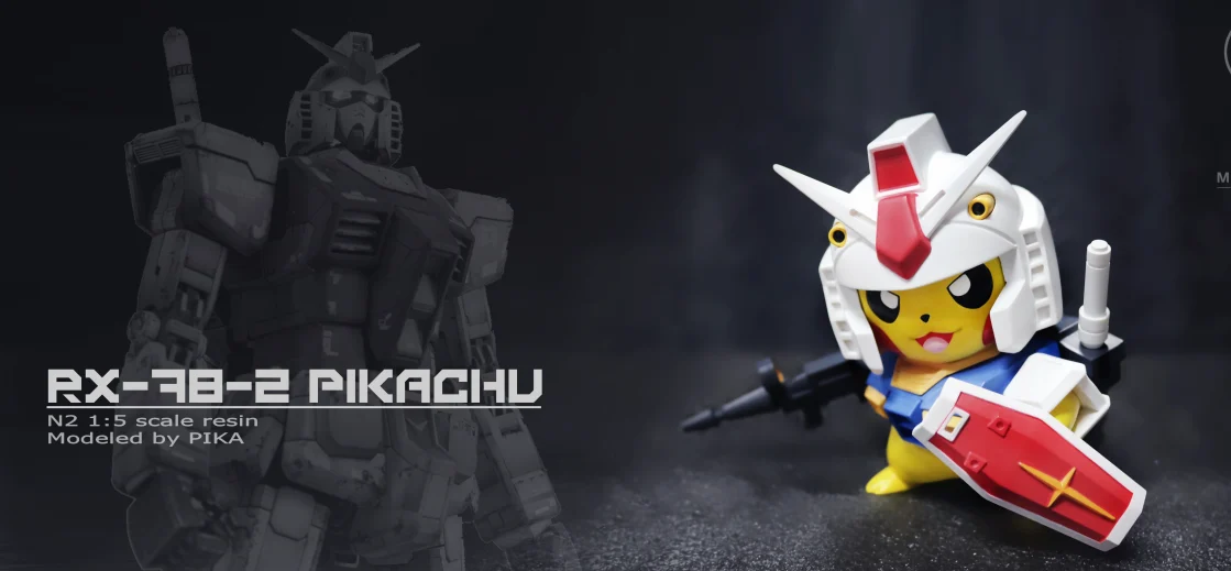 Gundam Пикачу POKEMON Коллекционная Аниме Фигурка 12см