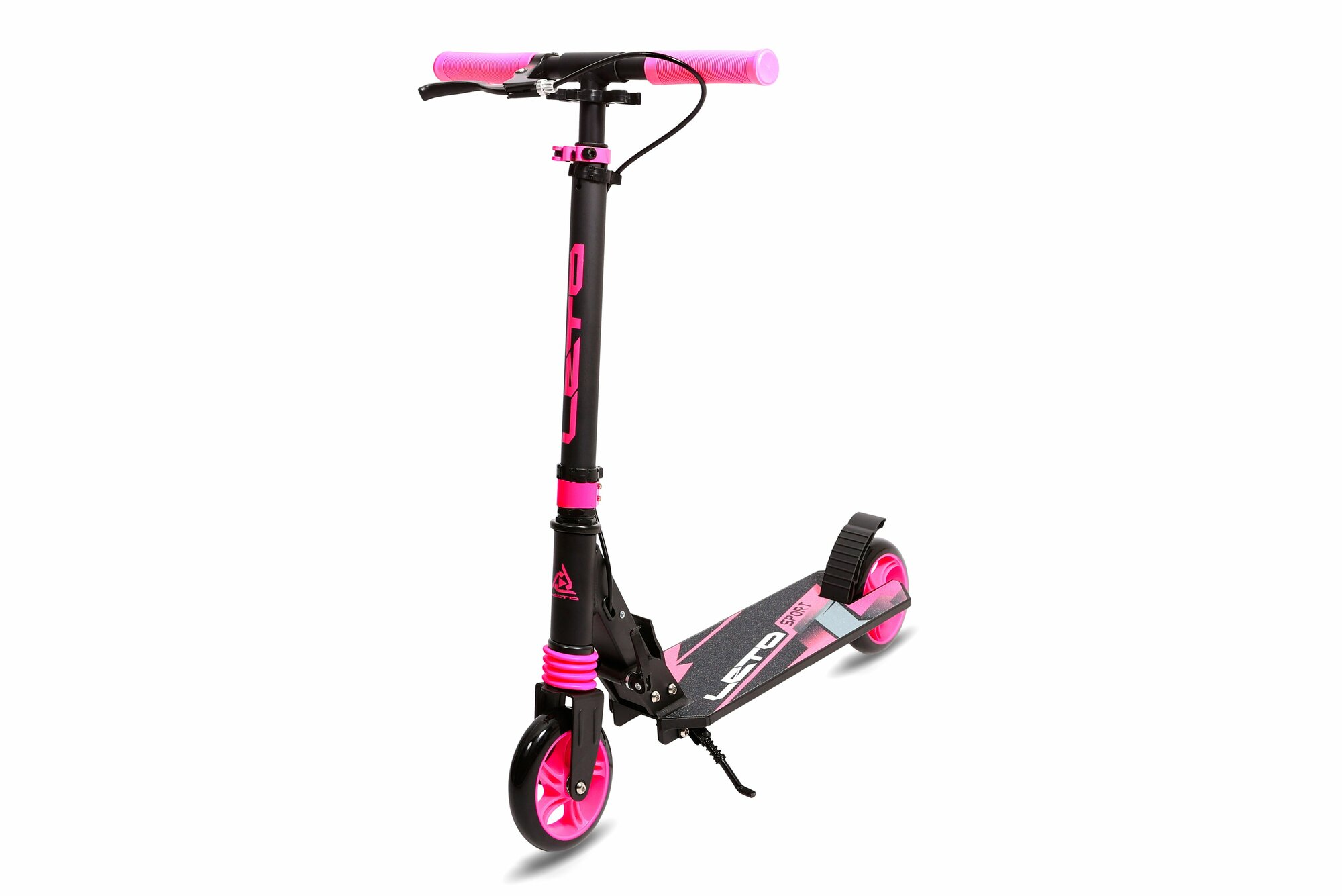 Самокат складной LETO алюм, 145 мм, передний амортизатор, ручной тормоз, до 80 кг