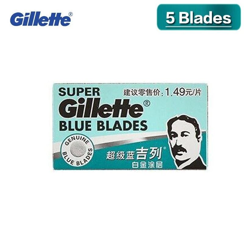 Лезвия Gillette Super Blue 5/10/50/100 шт 5Pcs (1Pack)