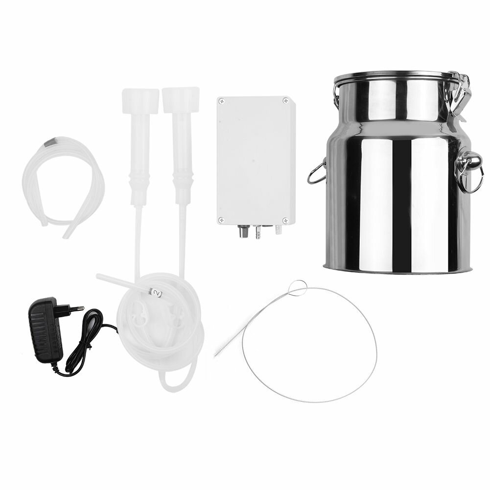 Домашний электрический доильный аппарат для коз и коров с вакуумным насосом, 100 240V, 5л