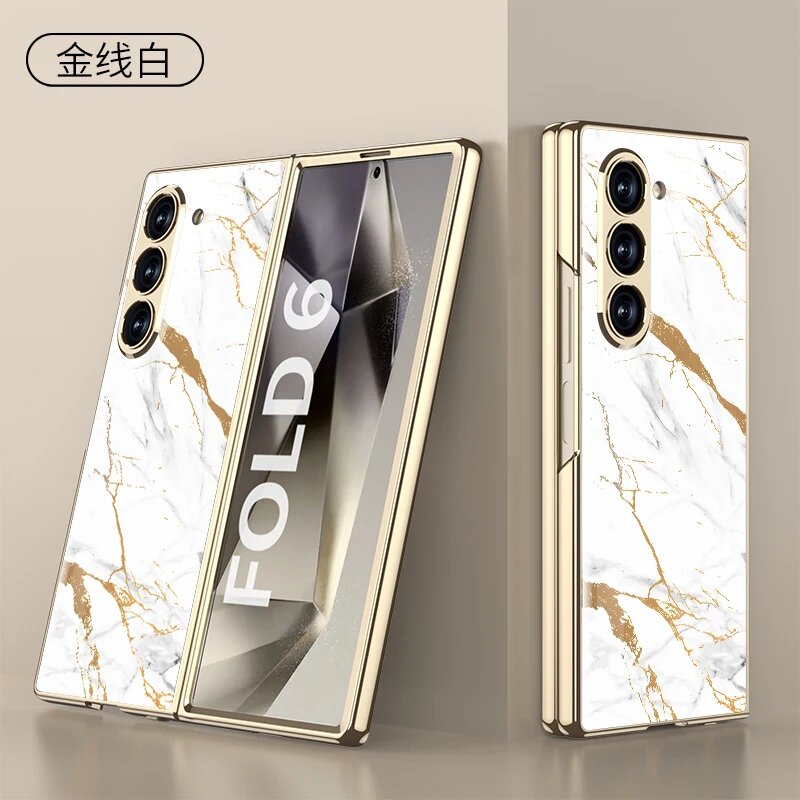 Чехол для Samsung Galaxy Z Fold5, мраморный узор, pattern 12