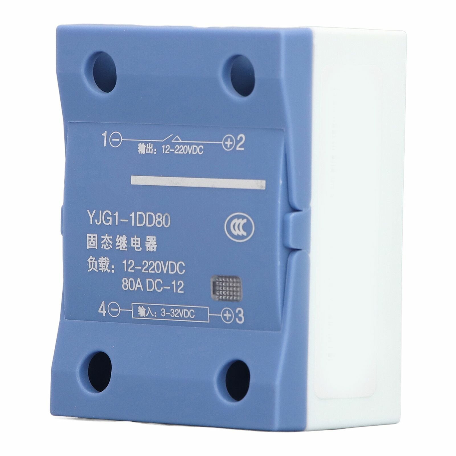 Однофазное твердотельное реле, 80 А, управление постоянным током, реле-регулятор напряжения постоянного тока, вход 3 32 В, выход 12 220 В