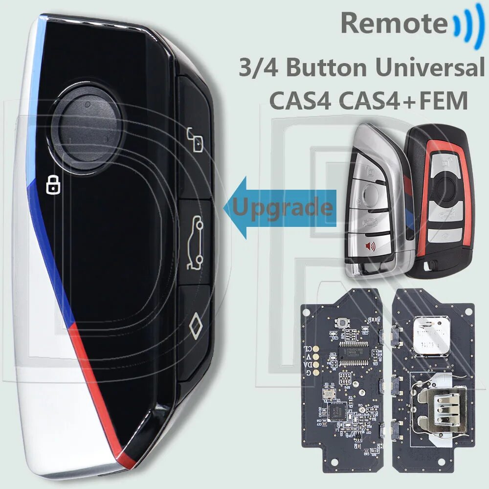 DR 315/433 МГц ID49 PCF7945P Чип CAS4 CAS4 + FEM Обновление бесконтактного автомобильного дистанционного ключа для BMW 1 3 5 6 7 X1 X2 X3 X5 X6 X7 GT F Series Silver, 433 434MHz