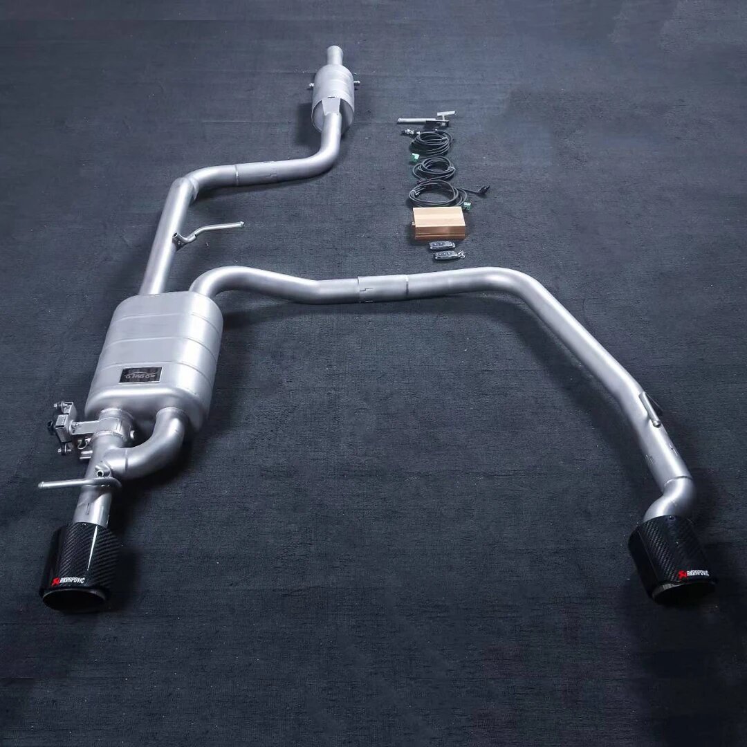 Выхлопная система Catback с глушителем клапана и 2 насадками для Volkswagen Golf 4 MK4 1.6L 1.8L 2.0L, диффузор R32 со средним выходом. Double outlet