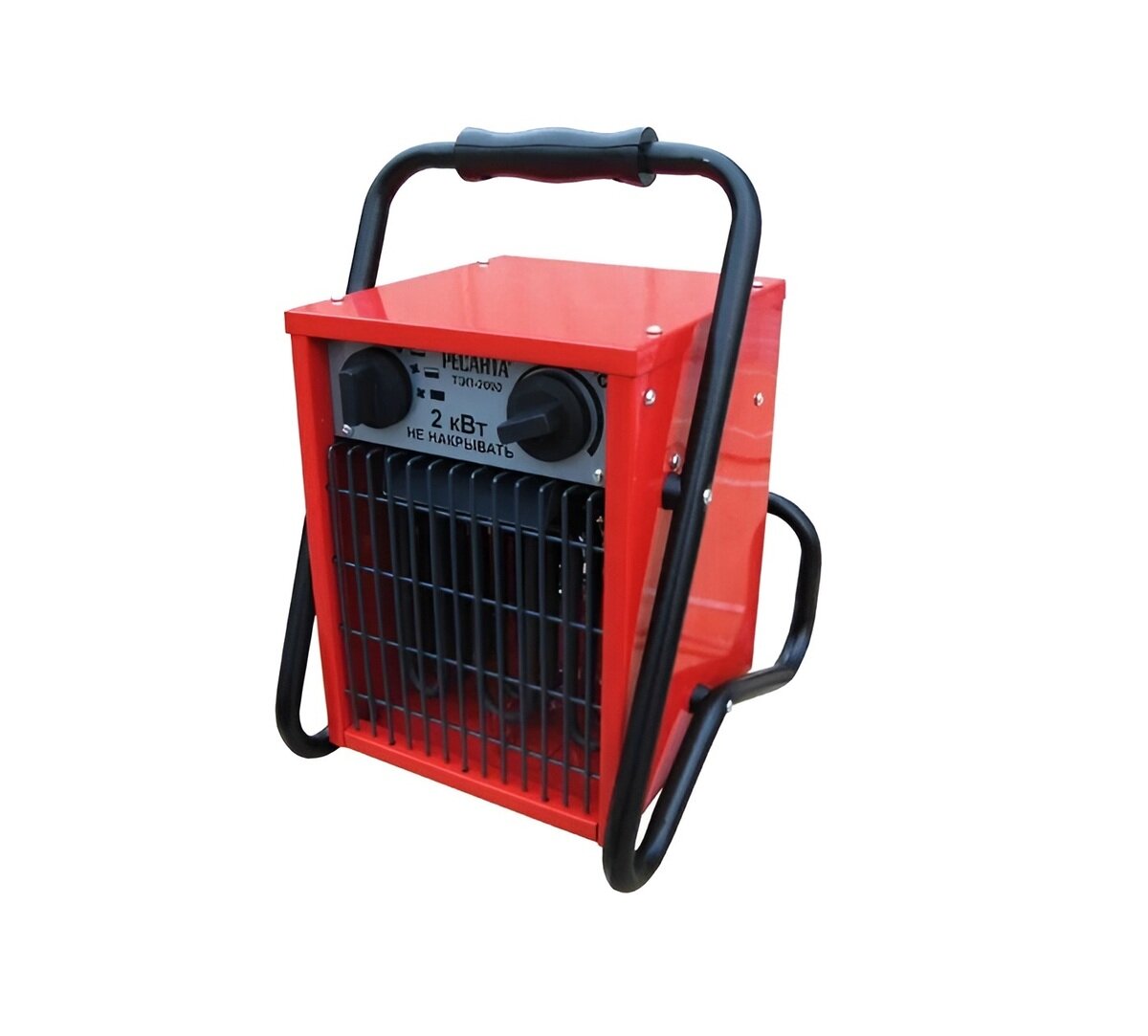 Тепловая пушка электрическая "Ресанта" ТЭП-2000, нержавеющая сталь, защита от перегрева, 2000 Вт67/1/1