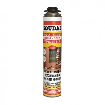 Монтажная пена п/пистолет SOUDAL Yellow 750 мл (12)