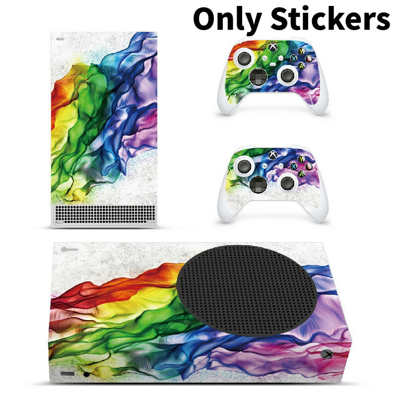 Консоль xbox series s наклейка pvc обертка с яркими цветами для геймеров стиль с