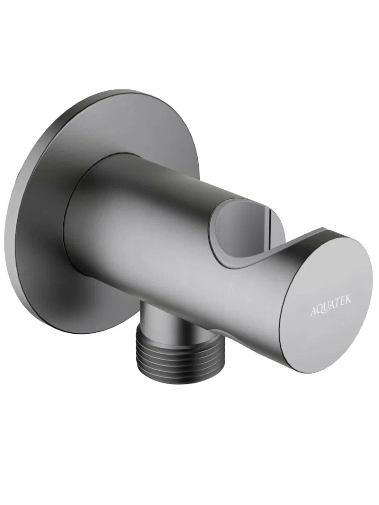 Шланговое подключение с держателем для душа Aquatek AQ2464BGM оружейная сталь