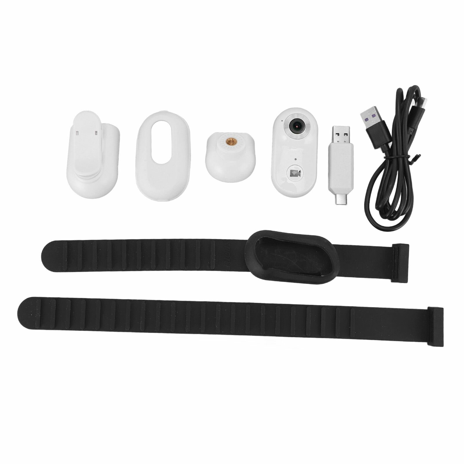 Камера на ошейнике для домашних животных 1080P HD 2.4G Беспроводная носимая видеокамера для собак и кошек с циклической записью Маленькая экшн-камера с приложением для наружного видеоблогинга, белая